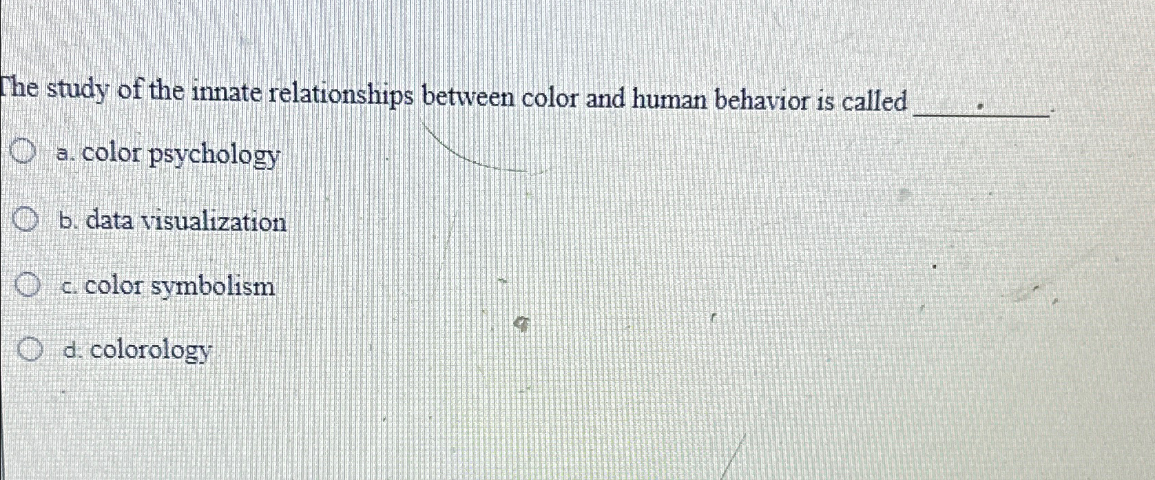 Solved The study of the innate relationships between color | Chegg.com