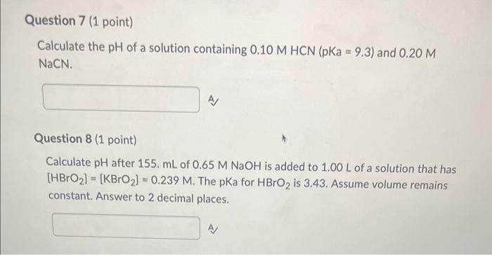 Solved Calculate the pH of a solution containing | Chegg.com