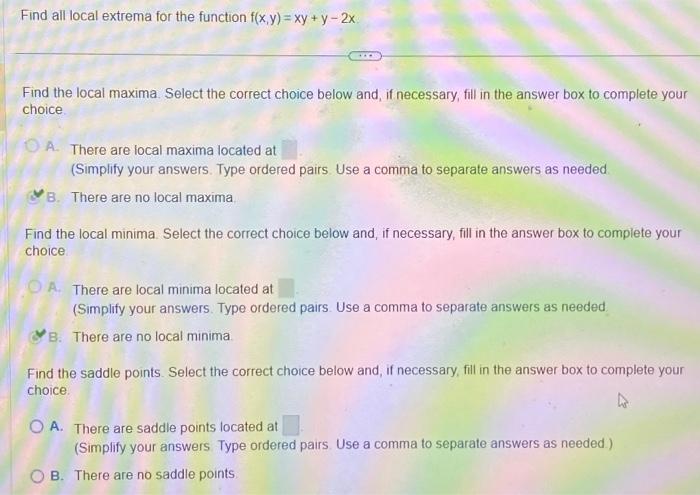 Solved please explain how to find local maxima and local | Chegg.com