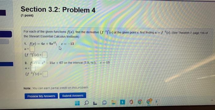Solved For each of the given functions f(x), find the | Chegg.com