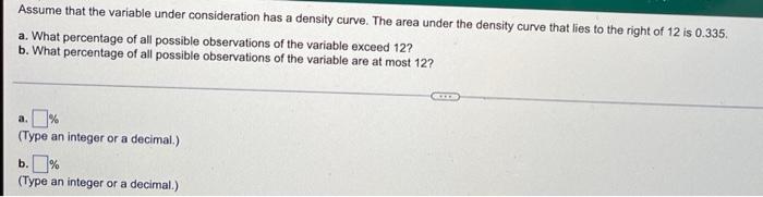 Solved Assume that the variable under consideration has a | Chegg.com
