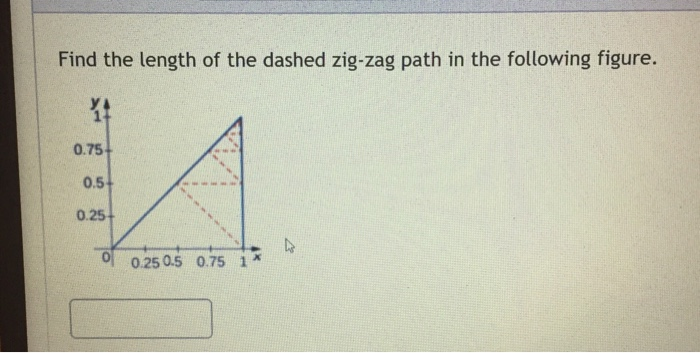 Solved Find the length of the dashed zig-zag path in the | Chegg.com