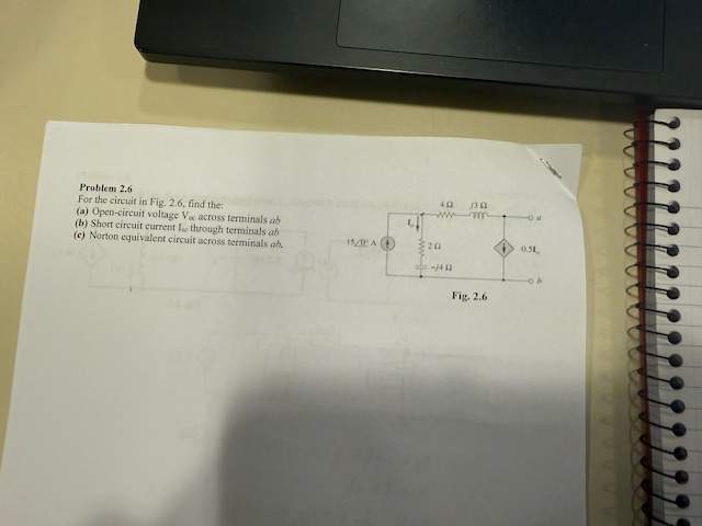 Solved Problem 2.6 ﻿For the circuit in ﻿Fig. 2.6, ﻿find the: | Chegg.com