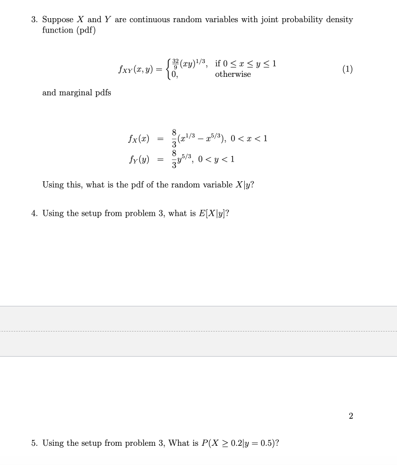 Solved ANSWER 5 ﻿PLEASE!!!!!!Suppose x ﻿and Y ﻿are | Chegg.com