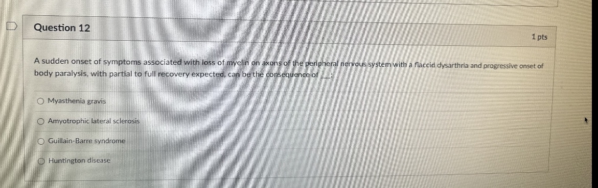 Solved Question 12A sudden onset of symptoms associated with | Chegg.com
