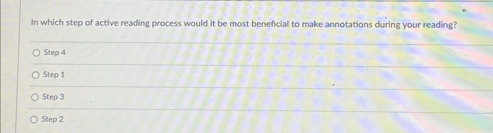 Solved In which step of active reading process would it be | Chegg.com