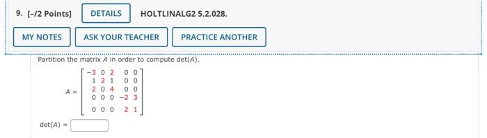 Solved 6. [-14 points) DETAILS HOLTLINALG2 5.2.020. MY NOTES | Chegg.com Solved 6. [-14 points) DETAILS HOLTLINALG2 5.2.020. MY NOTES | Chegg.com