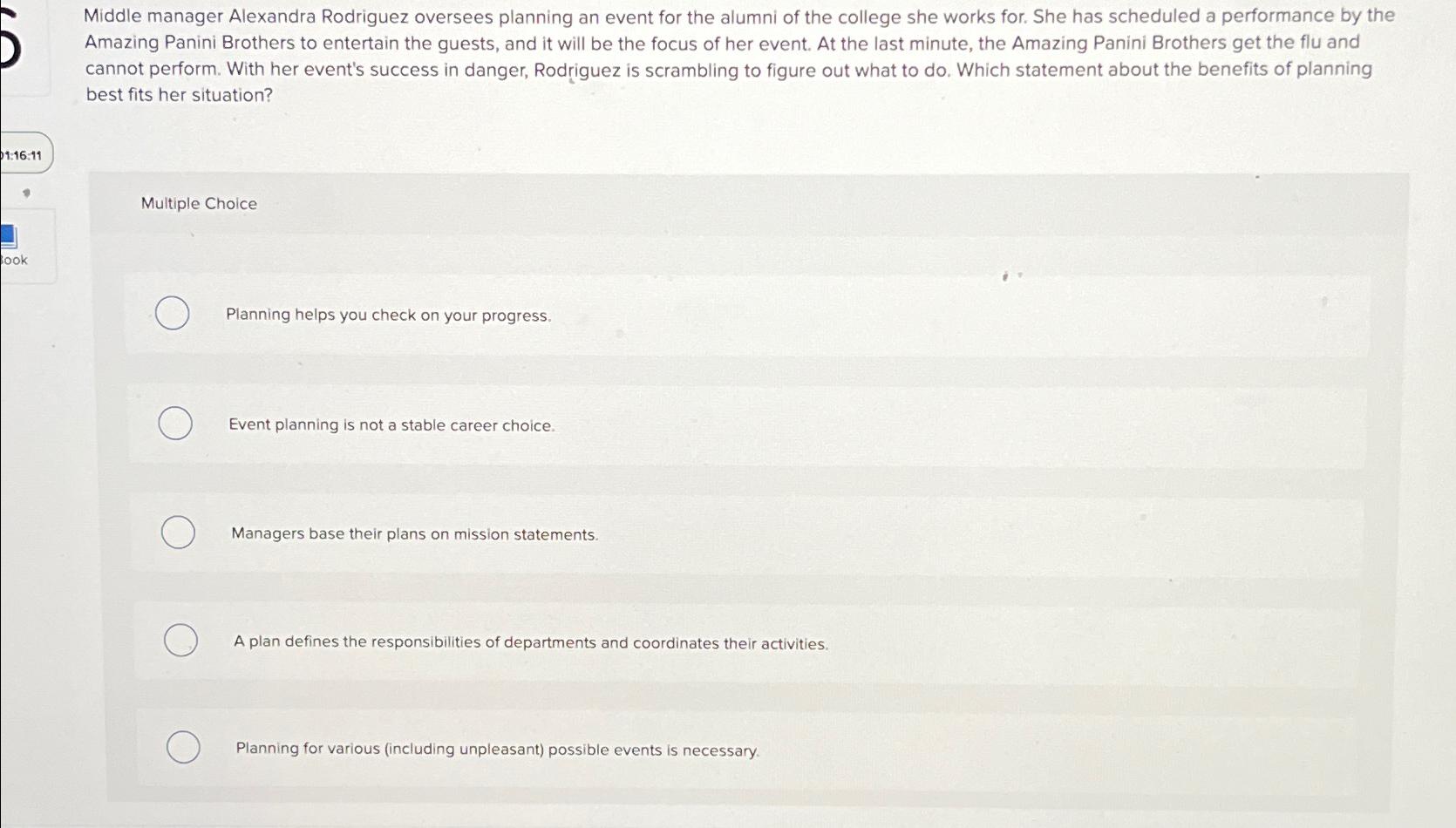 Solved Middle manager Alexandra Rodriguez oversees planning | Chegg.com