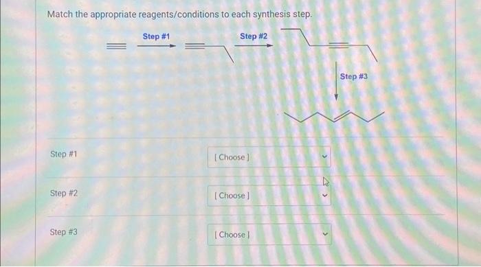 Solved Match the appropriate reagents/conditions to each | Chegg.com