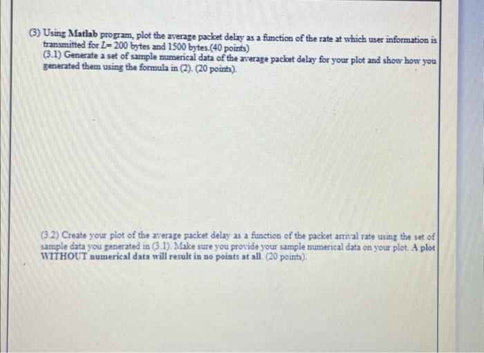 Solved Rroblem Suppose that data packets arrive from various | Chegg.com