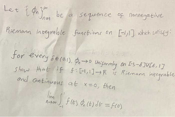 Solved Let {φn} n=1,...,∞ be a sequence of nonnegative | Chegg.com