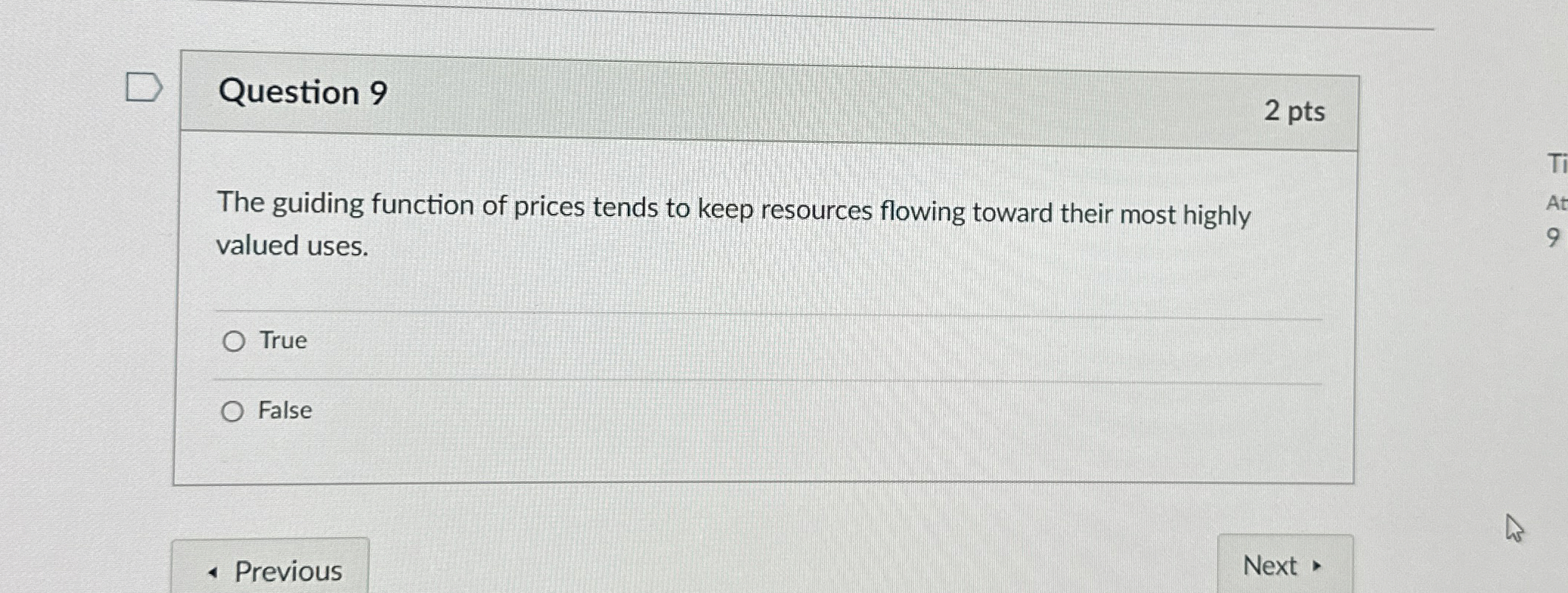 Solved Question 92 ﻿ptsThe guiding function of prices tends | Chegg.com