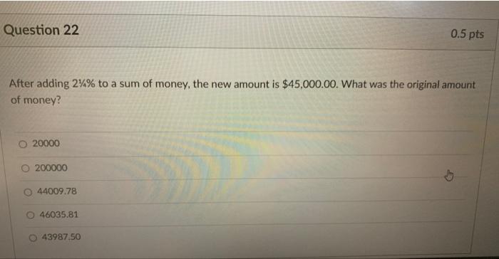 Solved After adding 241% to a sum of money, the new amount | Chegg.com