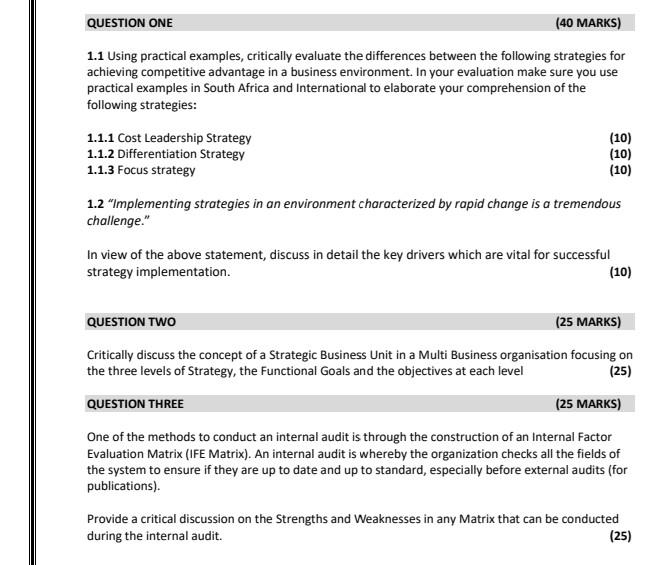 Solved 1.1 Using practical examples, critically evaluate the | Chegg.com