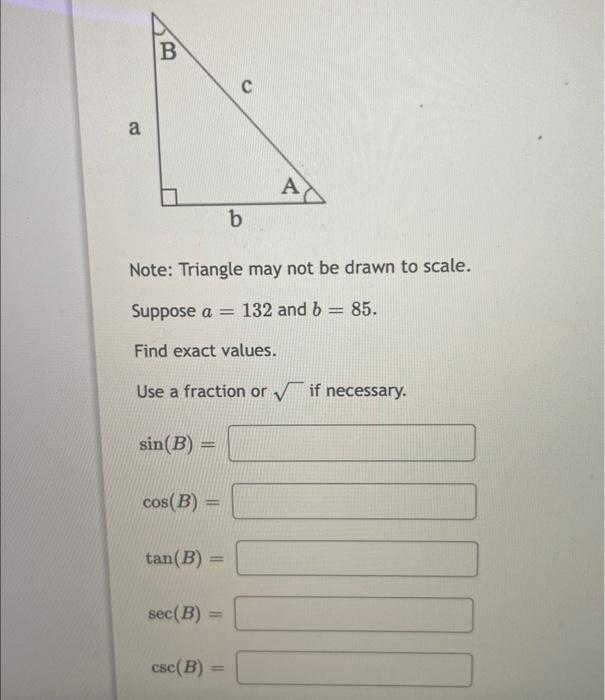 Solved a=132 and b=85. | Chegg.com