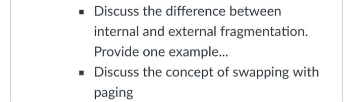 Solved • Discuss the difference between internal and | Chegg.com