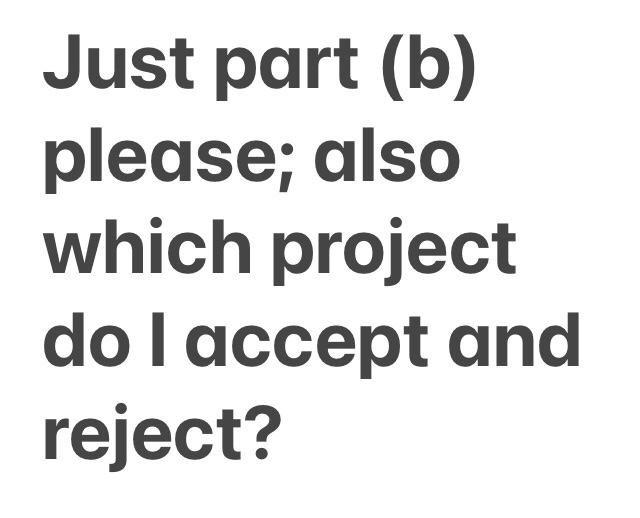 Solved 14. Problems with Profitability Index The Whenworth | Chegg.com