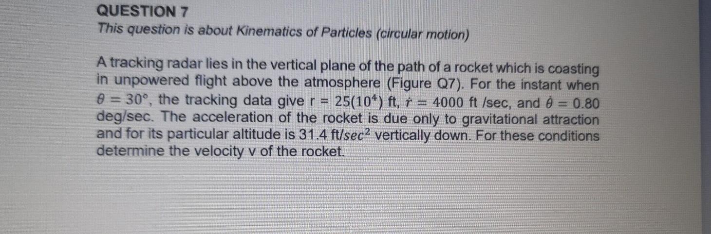 Solved QUESTION 7 This question is about Kinematics of | Chegg.com