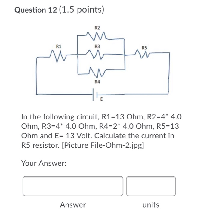 Solved Question 12 (1.5 points) R2 R1 R3 R5 M W R4 In the | Chegg.com
