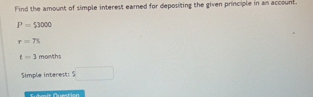 Solved Find the amount of simple interest earned for | Chegg.com