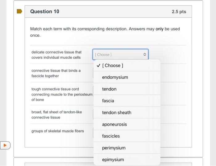 Solved Match each term with its corresponding description. | Chegg.com