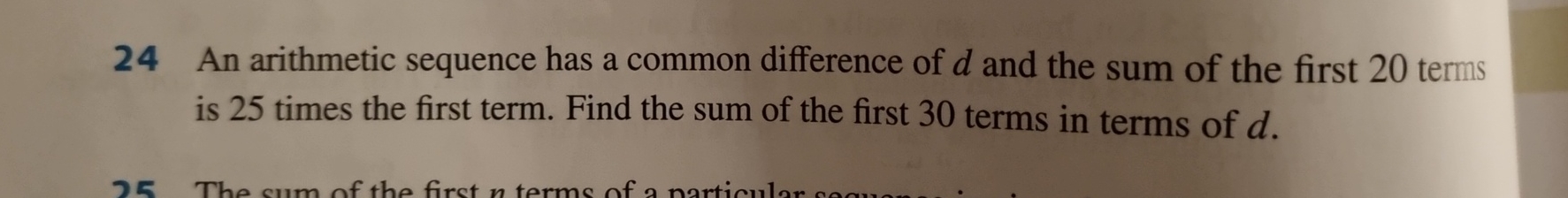 Solved 24 ﻿An arithmetic sequence has a common difference of | Chegg.com