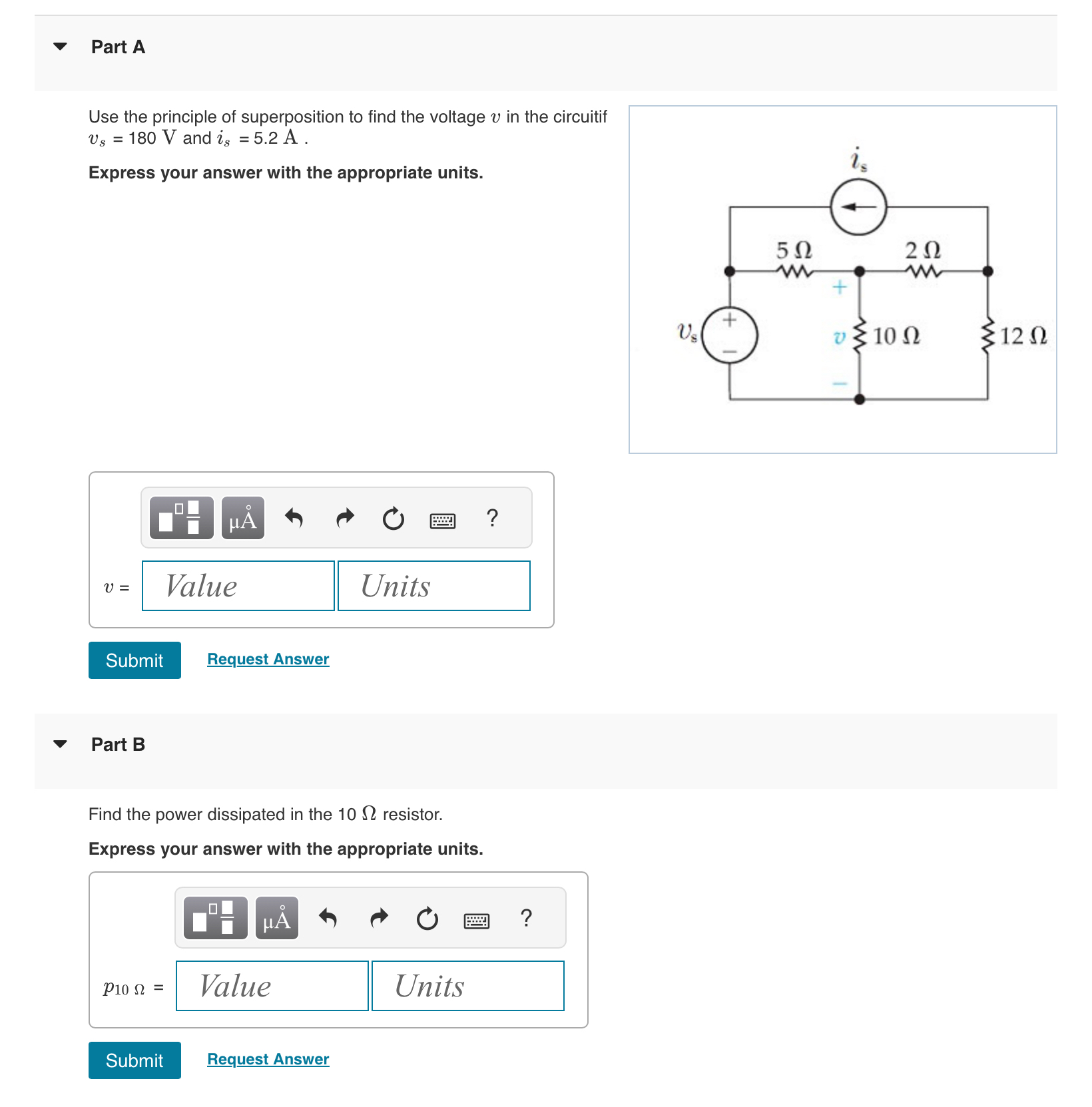 Part A Use the principle of superposition to find the | Chegg.com