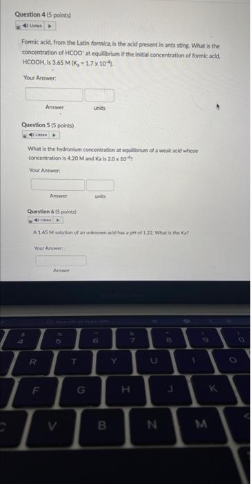 Solved Formic acid, from the Latin formica, is the acid | Chegg.com