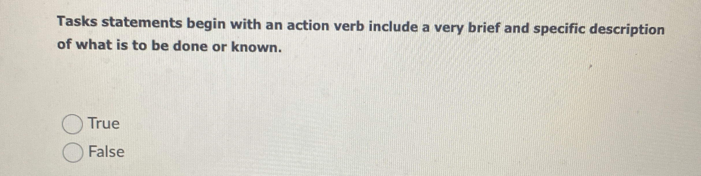 Solved Tasks statements begin with an action verb include a | Chegg.com
