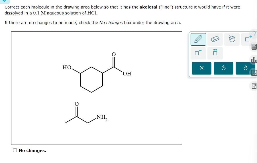 Correct each molecule in the drawing area below so | Chegg.com