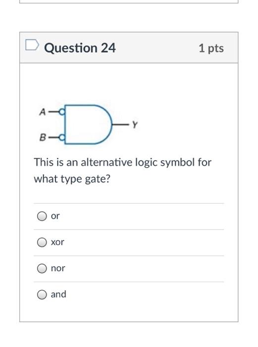 Solved Question 24 1 pts ng D- + B This is an alternative | Chegg.com
