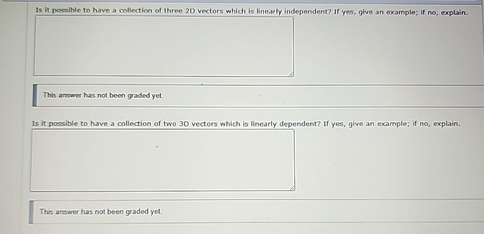 Solved Is it possible to have a collection of three 2D | Chegg.com