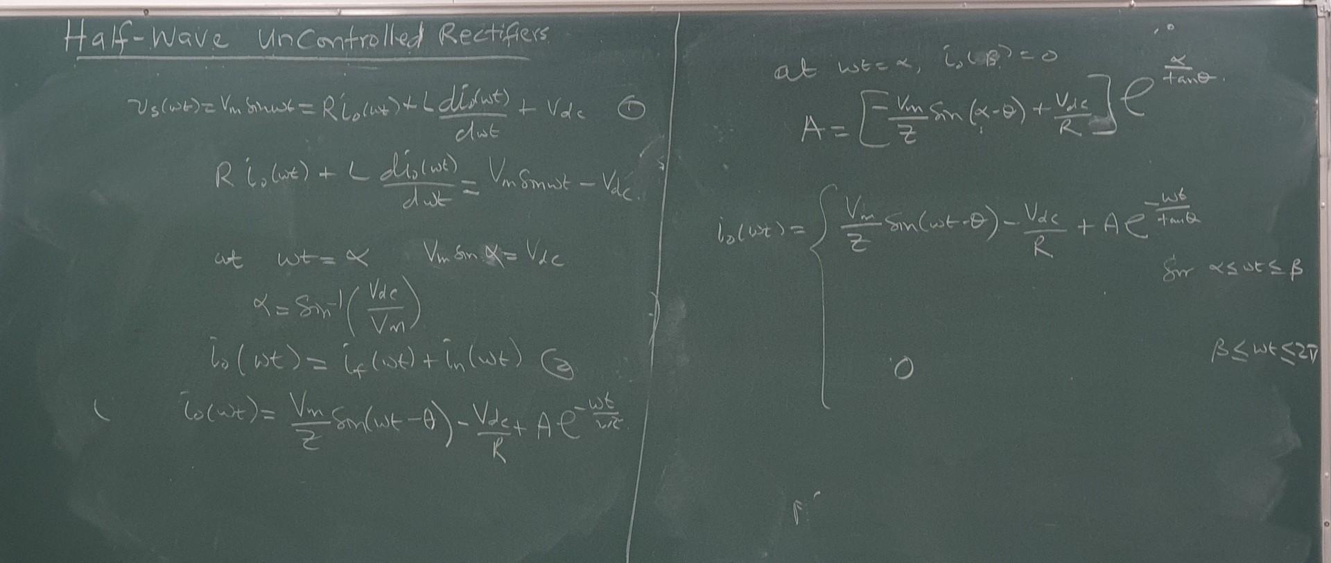 Solved A Single-phase half-wave Uncontrolled rectifier has | Chegg.com