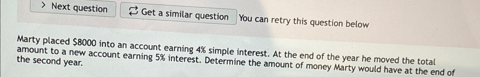 Solved Next question⇄ ﻿Get a similar question You can retry | Chegg.com