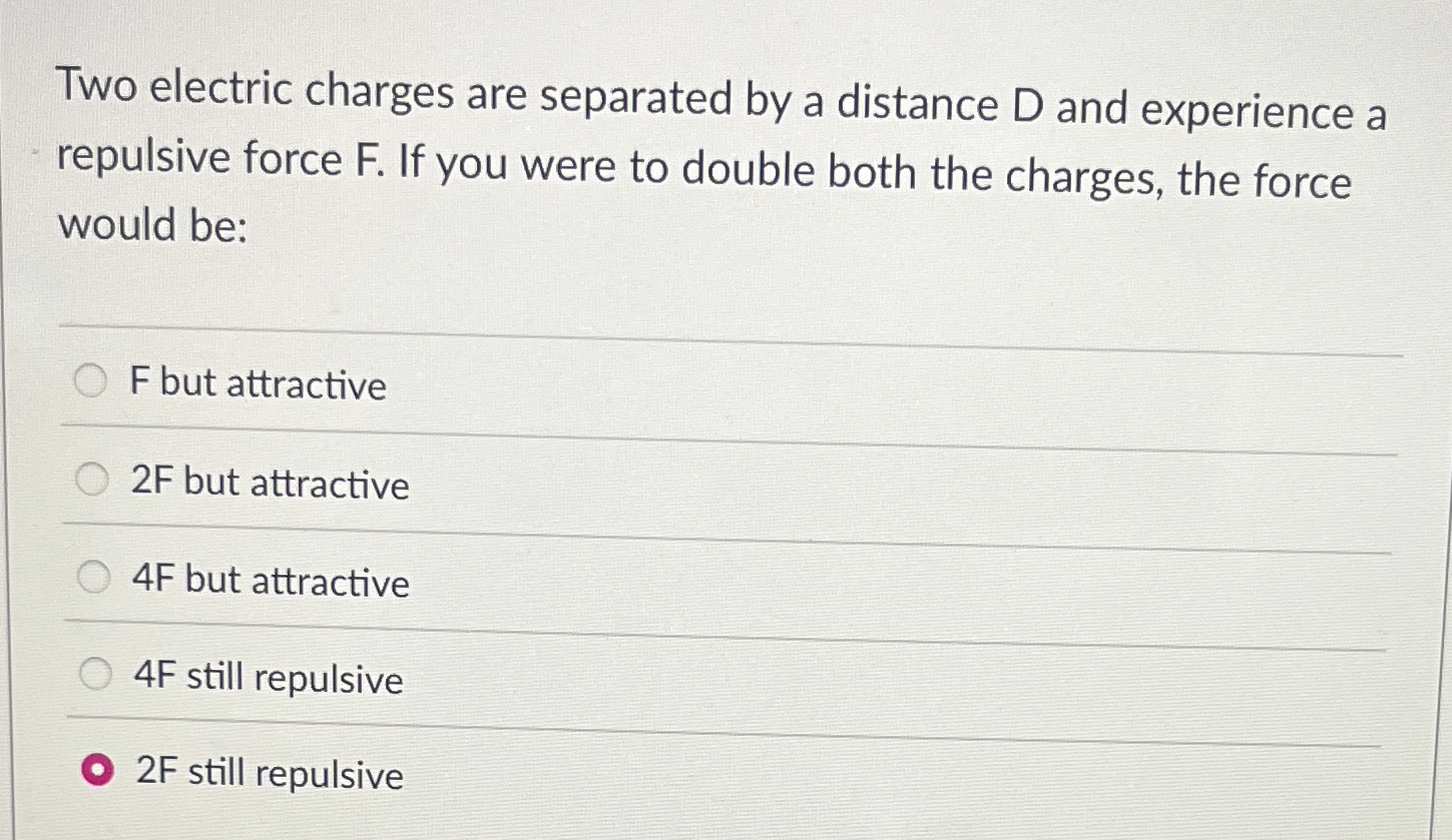 Solved Two electric charges are separated by a distance D | Chegg.com