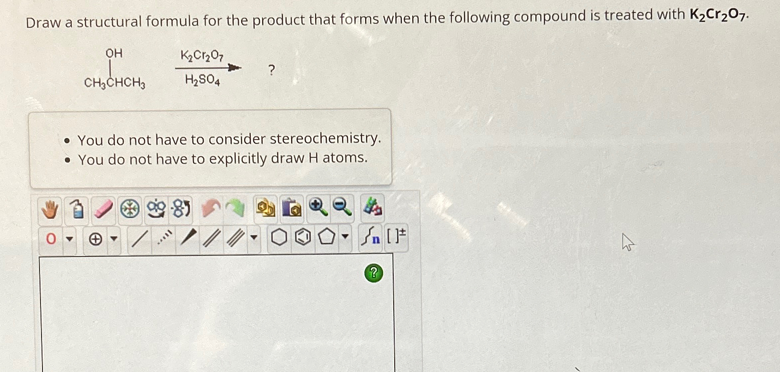 Solved Draw a structural formula for the product that forms | Chegg.com