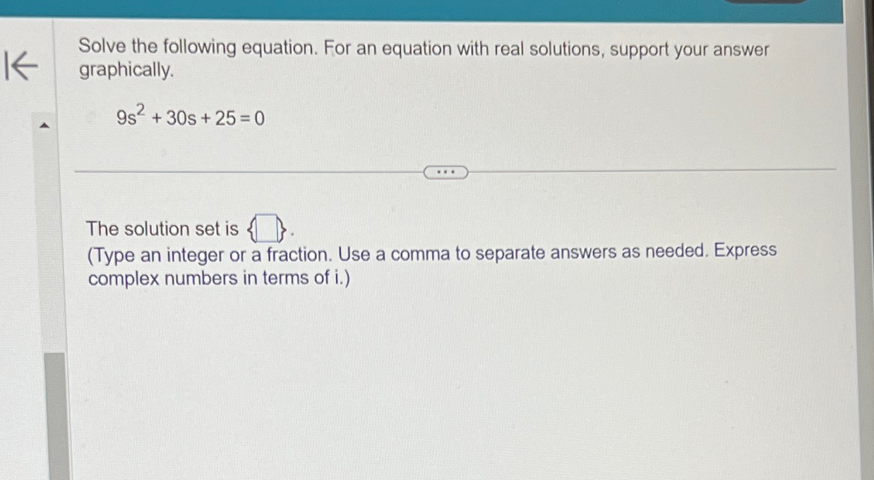 Solved Solve the following equation. For an equation with | Chegg.com