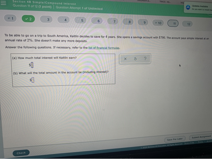 Solved U T RICS: My Section 4B Simple/Compound Interest | Chegg.com
