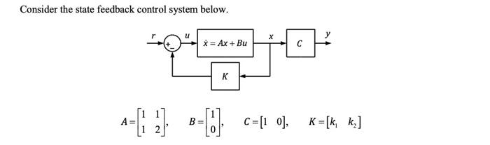 Solved Is there a controller gain matrix K such that the | Chegg.com
