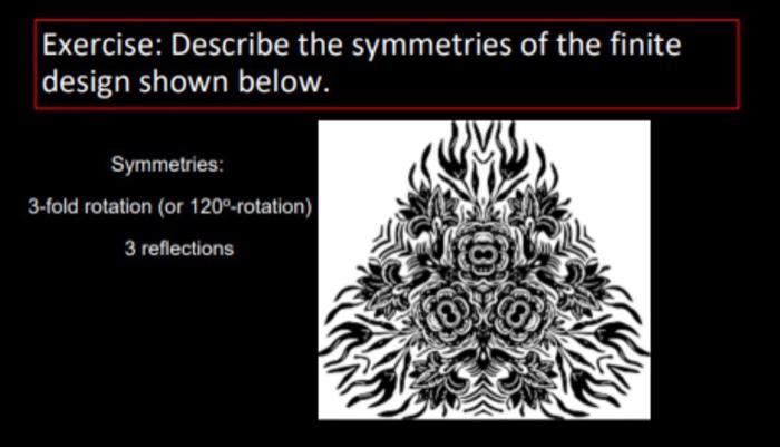 Solved Exercise: Describe the symmetries of the finite | Chegg.com