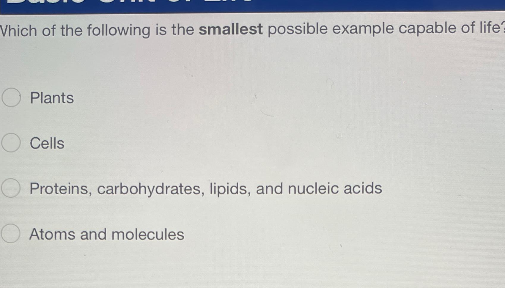 Solved Which of the following is the smallest possible | Chegg.com