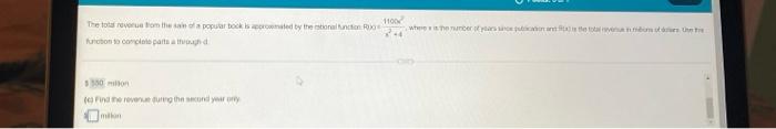 Solved The total revenue from the sain of a popular book is | Chegg.com