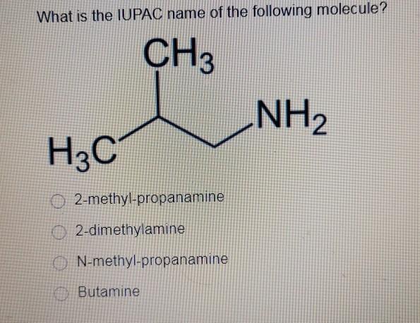 Solved What is the IUPAC name of the following molecule? CH3 | Chegg.com