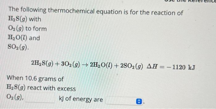 Solved The following thermochemical equation is for the | Chegg.com