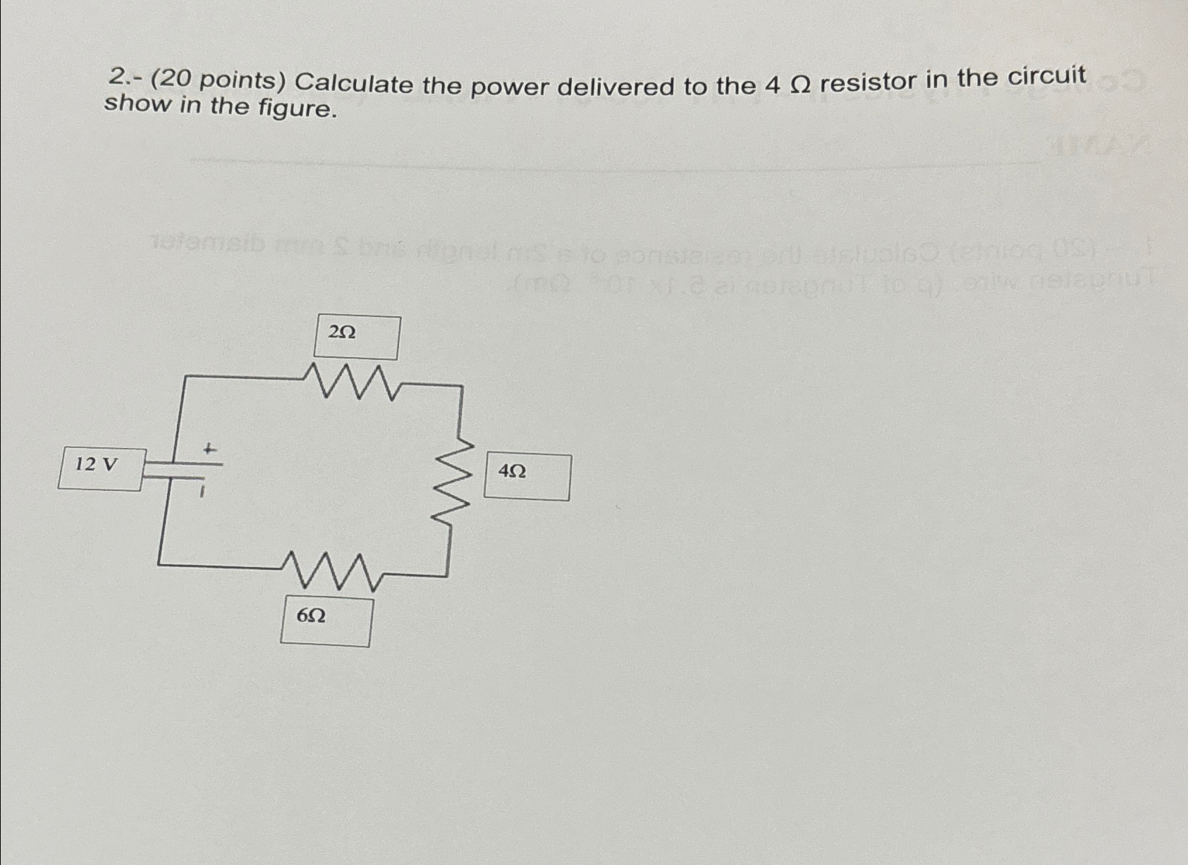 Solved 2.- (20 points) Calculate the power delivered to | Chegg.com Solved 2.- (20 points) Calculate the power delivered to | Chegg.com