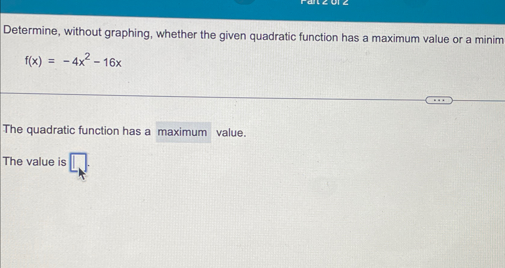 Solved Determine Without Graphing Whether The Given
