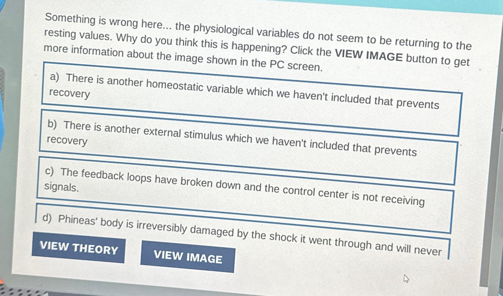 Solved Something is wrong here... the physiological | Chegg.com