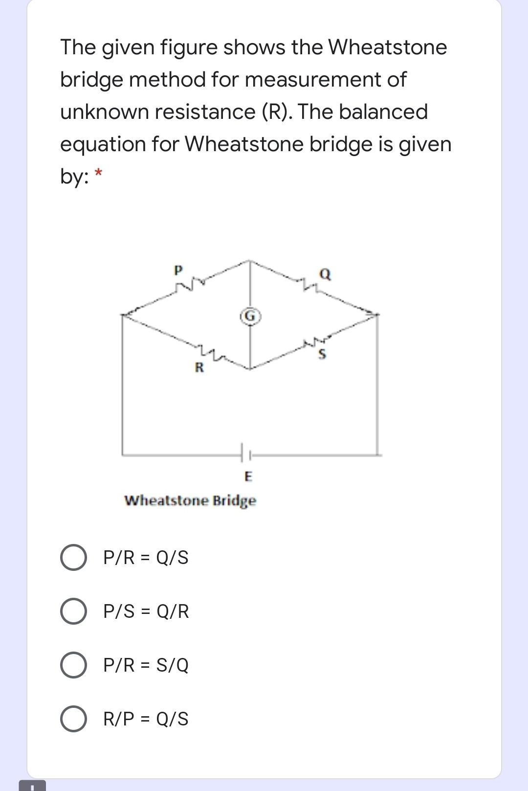 Solved The given figure shows the Wheatstone bridge method | Chegg.com