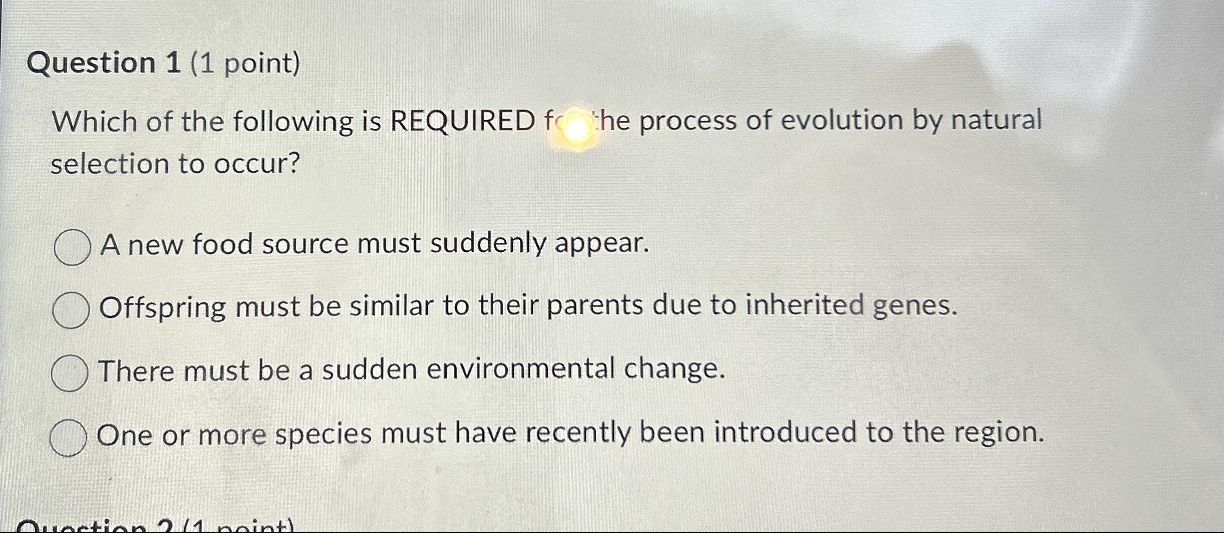 Solved Question 1 (1 ﻿point)Which of the following is | Chegg.com