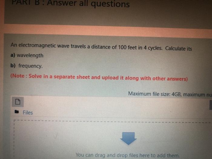 Solved PART B. Answer all questions An electromagnetic wave | Chegg.com